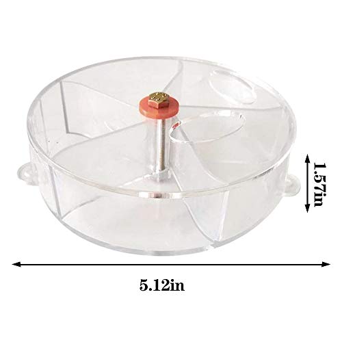 SHINYLYL Parrot Foraging Wheel - Bird Puzzle Feeder Spins Toy Intelligence Growth Cage Toys for Small and Medium Parrots Parakeet Canary Cage Feeder(White)