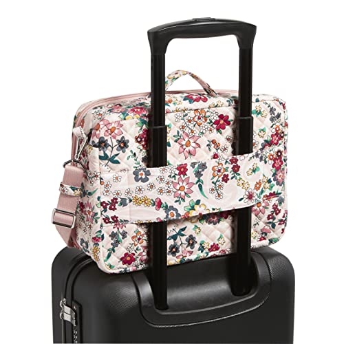 Vera Bradley Women's Cotton Grand Vanity Toiletry Makeup Organizer Case, Prairie Paisley - Recycled Cotton, One Size