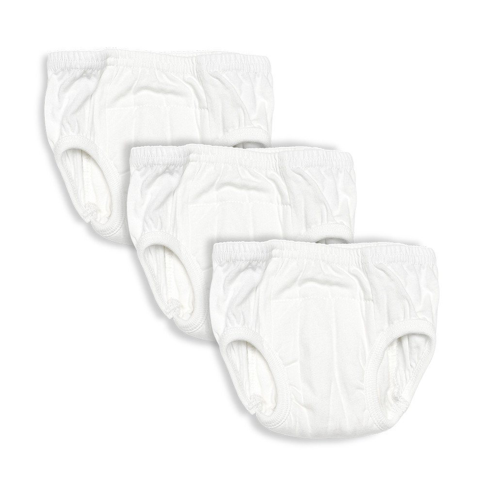 Tiny Trainers ORIGINAL - small cotton training pants, 3-pack (12 Months, Natural Undyed)