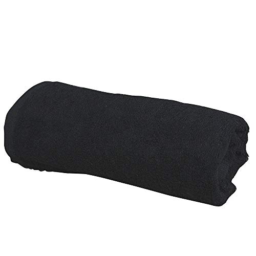ForPro Professional Collection Premium Bleach Tough Salon Towels, Black, 100% Cotton, Bleach-Proof Towels, Stain Resistant, 16" W x 27" L, 24-Count