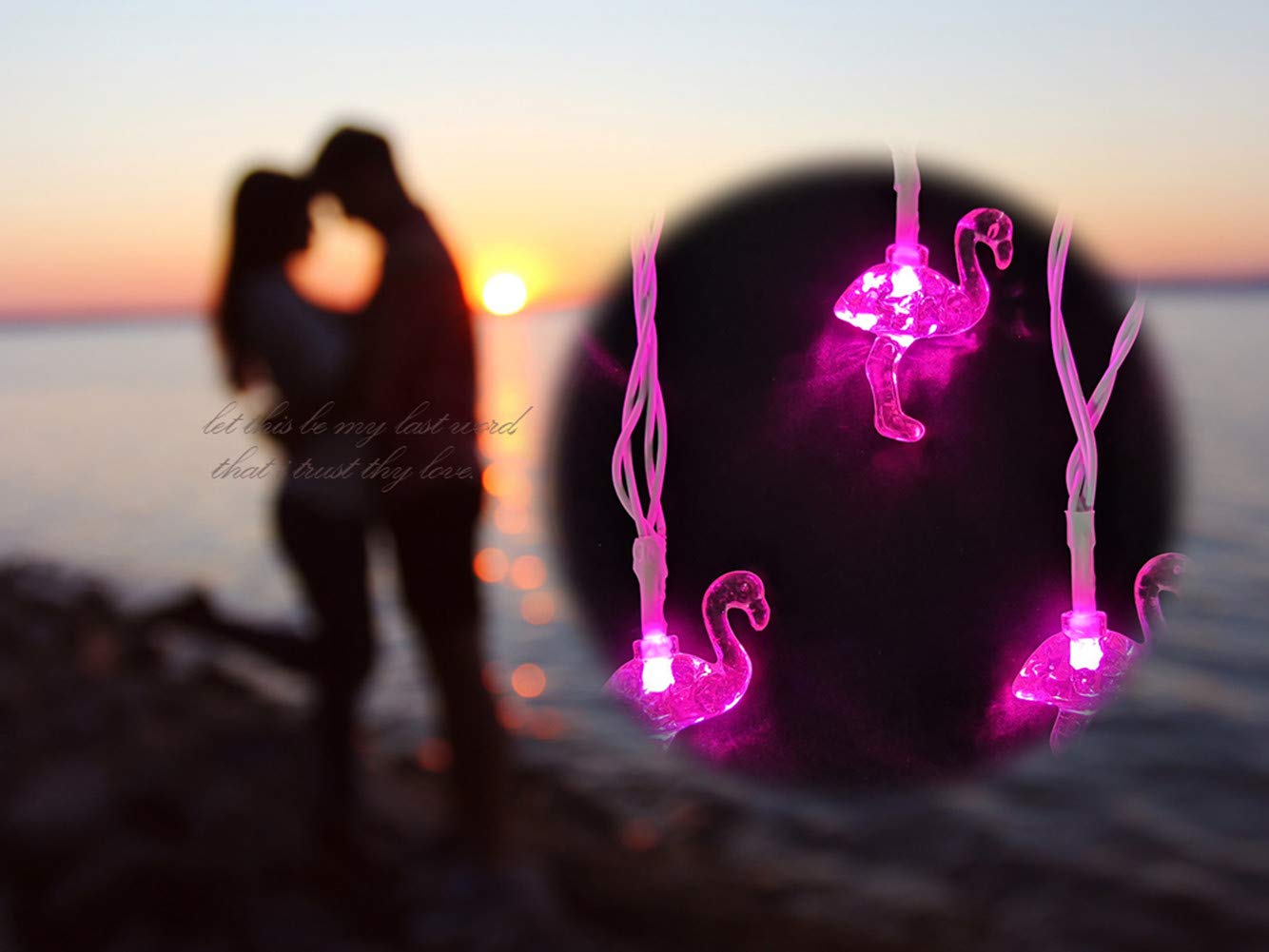 WIND Flamingos Holiday LED Christmas Light Phone Charging Cable, 8 LED Pink 50inch Charger Cord for Phone 14/Pro Max/Pro/Plus,Phone 13/Pro Max/Pro/Mini,12 Pro Max/11 Pro/8/7 Airpods etc