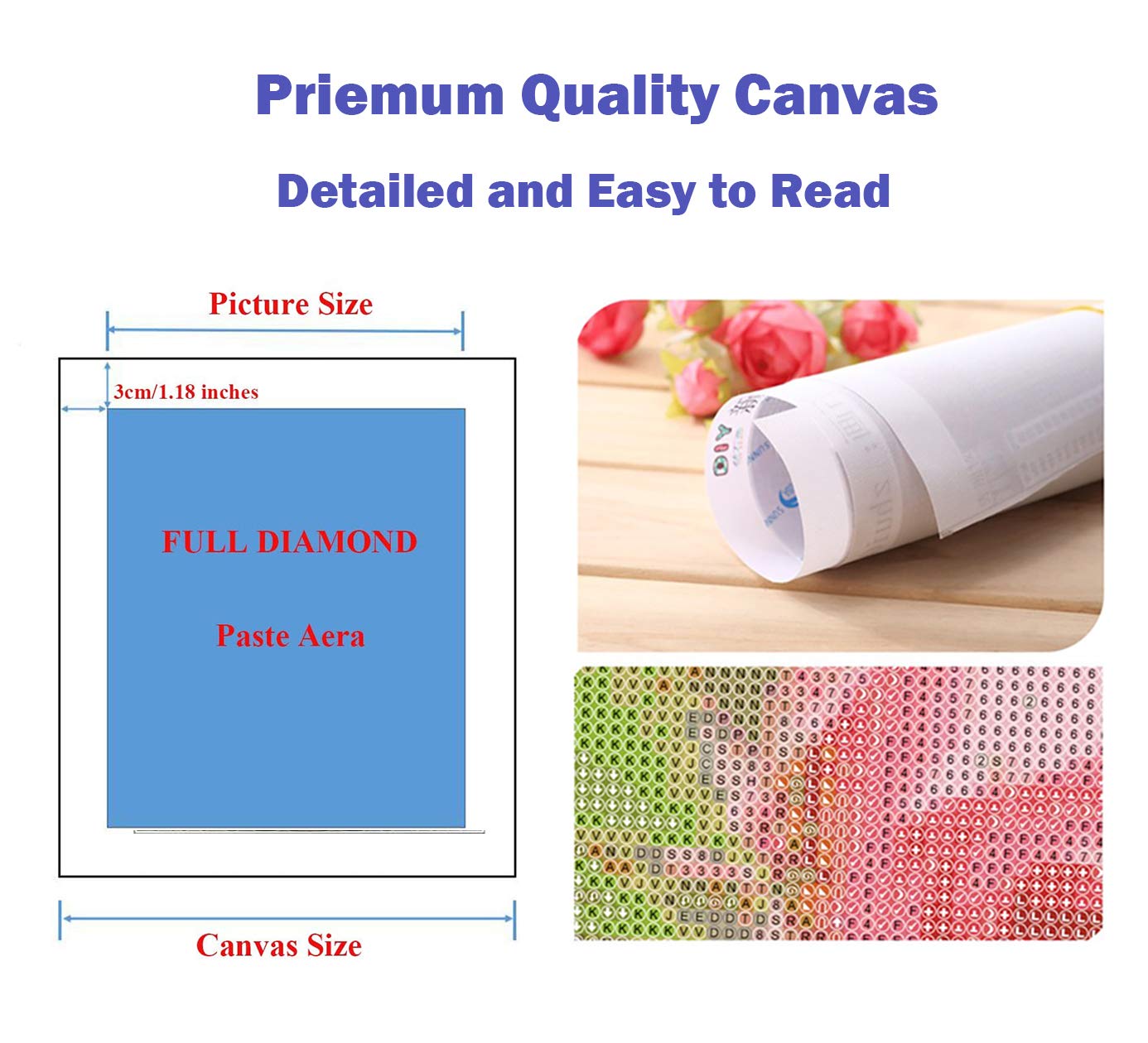 5D DIY Diamond Painting Mermaid 16X20 inches Full Round Drill Rhinestone Embroidery for Wall Decoration