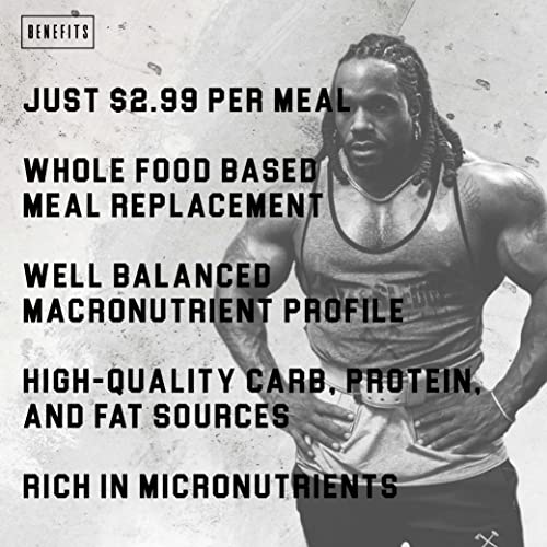 Axe & Sledge Supplements Home Made Whole-Foods-Based Meal Replacement Powder with Digestive Enzymes, Protein, Carbohydrates, and Fats, 25 Servings, Chocolate Brownie