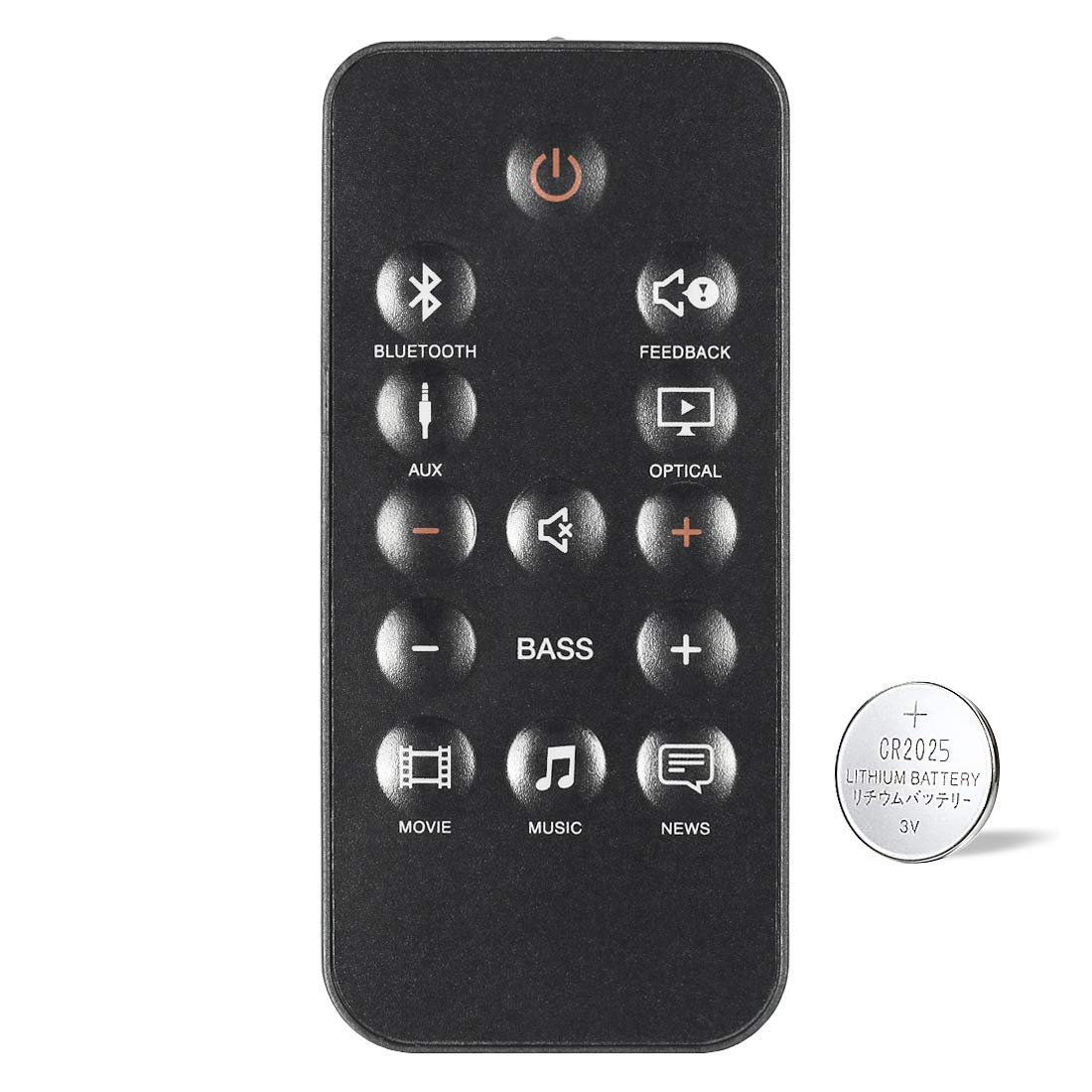 CHUNGHOP New Remote Control Compatible with JBL Cinema SoundBar SB150 Audio System Player Controller with CR2025 Battery