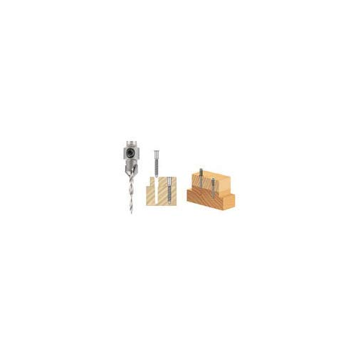 Amana Tool - (55124) Carbide Tipped 82° Countersink with Slow Spiral Stepped Drill, 8 & #9-10 Screws 7/16 Dia x 11/64 Drill D
