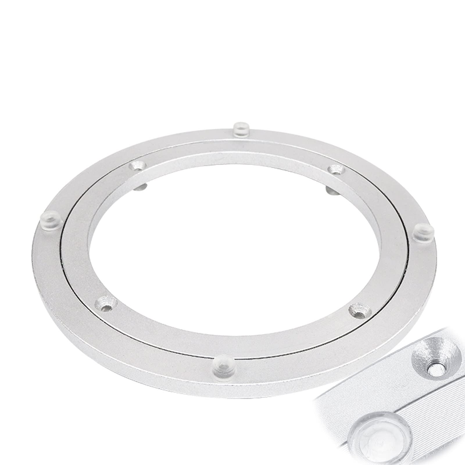 8-28 Inch Aluminium Lazy Susan Turntable Bearing Round Table Swivel Base Rotating Bearing Turntable 360 Degree Rotating For Dining Table TV Computer Monitor