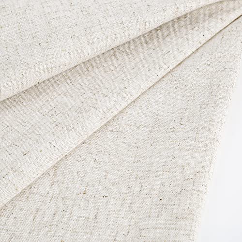 Caydo 60 by 27.5 Inch Linen Fabric, Large Size Linen Fabric Cloth for Needlework, Dressmaking, Bag, Embroidery, Tablecloths and Garments Craft
