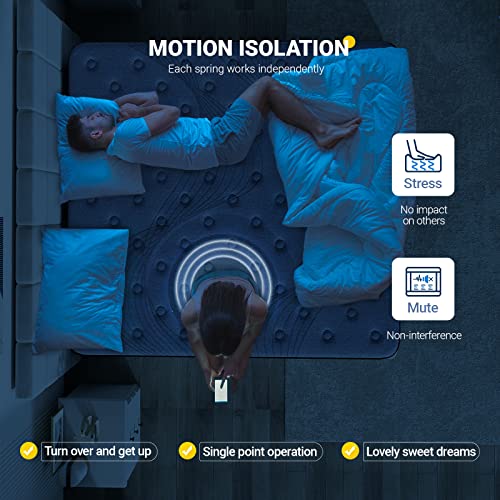 Avenco King Mattress, King Mattress in a Box, 12 Inch Hybrid Mattress King, Medium Firm, Pocket Innerspring for Motion Isolation, Bamboo Charcoal Memory Foam for Odor Reducing, CertiPUR-US