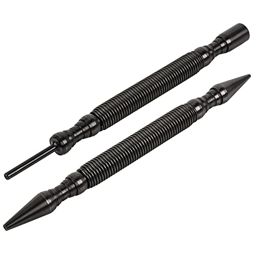 ARES 10012 โ 2-Piece Dual Head Nail Setter & Hinge Pin Remover Punch Set โ Nail Setter Features 1/32-Inch (#1) and 1/16-Inch (#2) Dual Head Design โ CNC-Precision Machined - 5000 PSI Striking Force