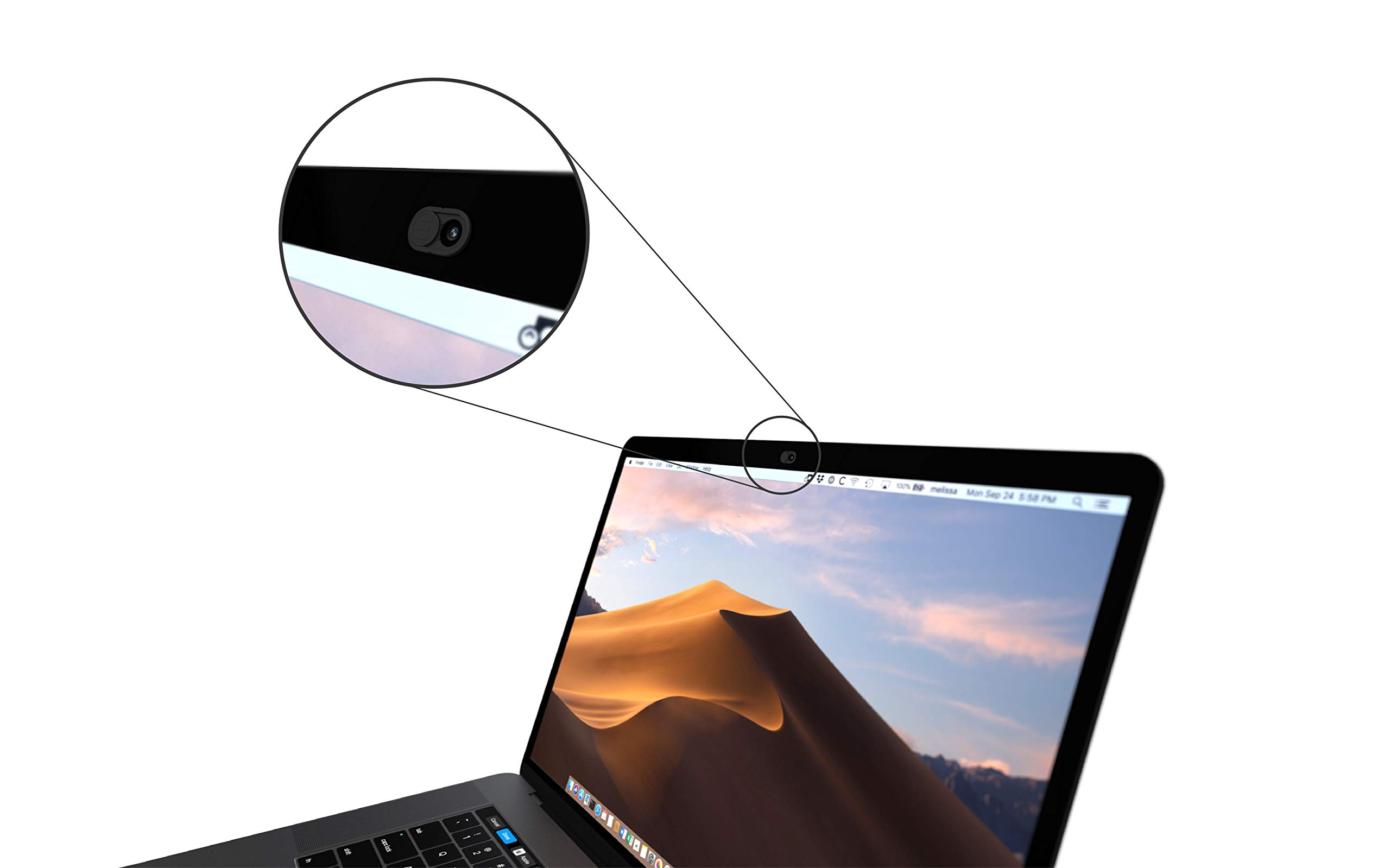 Privise Webcam Cover | PC, Smartphone & Laptop Camera Cover • Made in Germany • Compatible for MacBook, iMac & iPhone • Strong Webcam Sticker • Effective Privacy Protection • Ultra Thin (White) • 5pc