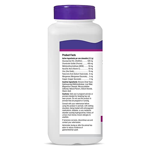 Essential Pet Products Adult Dog Hip & Joint Support Chewable Tablet Age 5+ with 500mg Glucosamine and 400mg Chondroitin, 120-Count