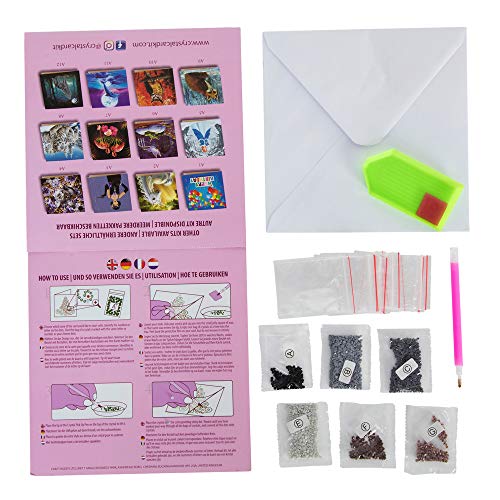 Craft Buddy Crystal Art Kingfisher, 18x18cm Crystal Art Card, 18x18, Multicoloured