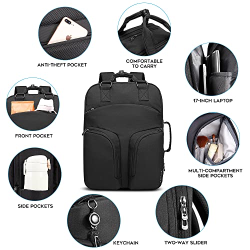 BANGE Travel Backpack for Women,35L Expandable Large Casual Daypacks Carry on Backpack Flight Approved for Woman, TSA Anti Theft 17.3inch Laptop Backpack for Work