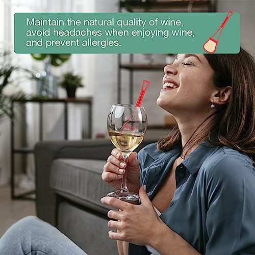 8-Packs Wine Wand Filter, Wands Wine Purifier Sticks, Remove Wine Sulfites and Histamines, Reduces Headaches Nausea & Wine Allergies, Purify Wines Without Changing the Natural Taste & Pure