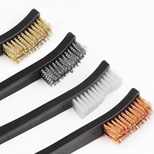Accmor Gun Cleaning Tools Kit, Universal Gun Cleaner Set Including 4 Pcs Double-Ended Brass Steel Nylon Bristle Gun Cleaning Brushes & 4 Pcs Polymer Gun Cleaning Picks