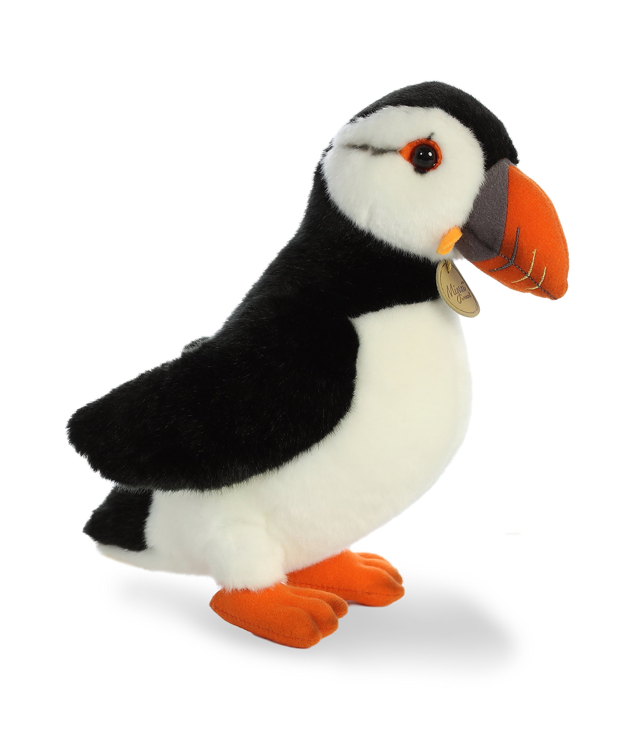 Aurora® Realistic Miyoni® Puffin Stuffed Animal - Lifelike Detail - Cherished Companionship - Black 10.5 Inches
