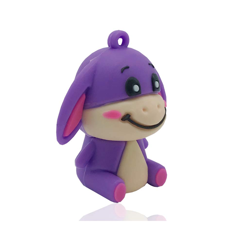 Novelty Eeyore Shape Design 32GB USB 2.0 Flash Drive Cute Memory Stick Stitch Thumb Drive Data Storage Pendrive Cartoon Jump Drive Gift