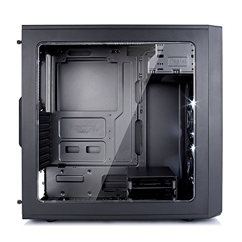 Fractal Design Focus G - Mid Tower Computer Case - ATX - High Airflow - 2X Fractal Design Silent LL Series 120mm White LED Fans Included - USB 3.0 - Window Side Panel - Black
