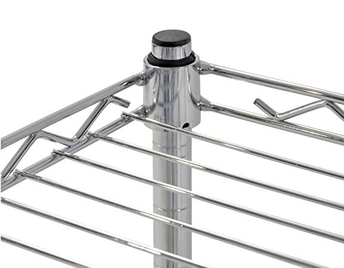 Muscle Rack WS181018-C Steel Adjustable Wire Shelving, 3 Shelves, Chrome, 18" Height, 18" Width, 264 lb. Load Capacity