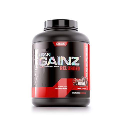 Betancourt Nutrition Lean Gainz Protein Blend, Natural Protein, Carbohydrates, Saturated Fatty Acids, Powder 5.3 lb. (16 Servings), Chocolate Brownie