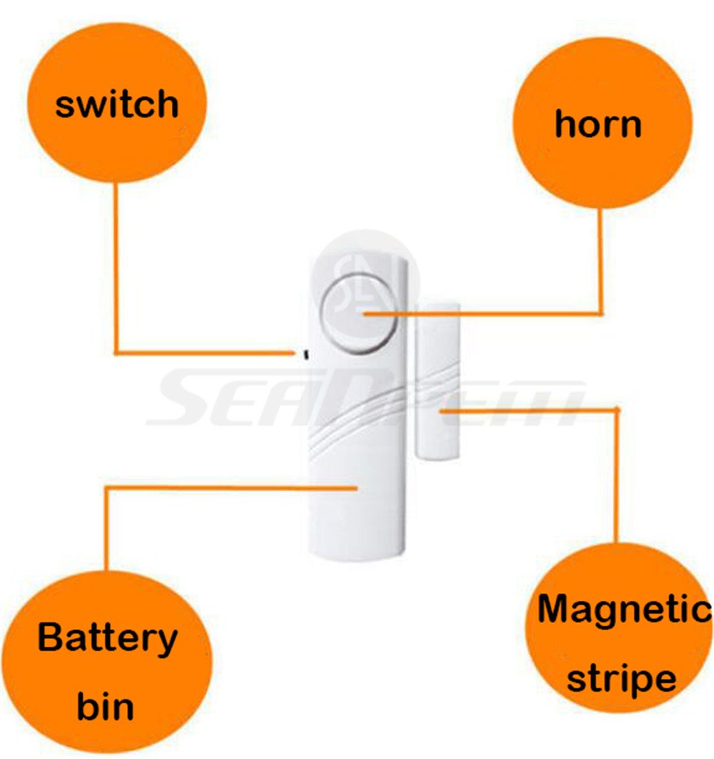 Home Security Alarm System DIY Kit - Magnetic Sensor - Guardian Protector - Window Glass Vibration Security Burglar Alarm for Homes, Cars, Sheds, Caravans, Motorhomes - Price Xes (Set of 10)