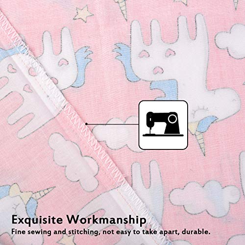 ZPECC Toddler Pillowcases Set of 2, Hypoallergenic 14x19 Pillow Cover Fits Pillows Sized 13x18 or 14x19, 100% Soft Cotton Envelope Closure Kids Pillowcase for Sleeping, Machine Washable, Pink Unicorn