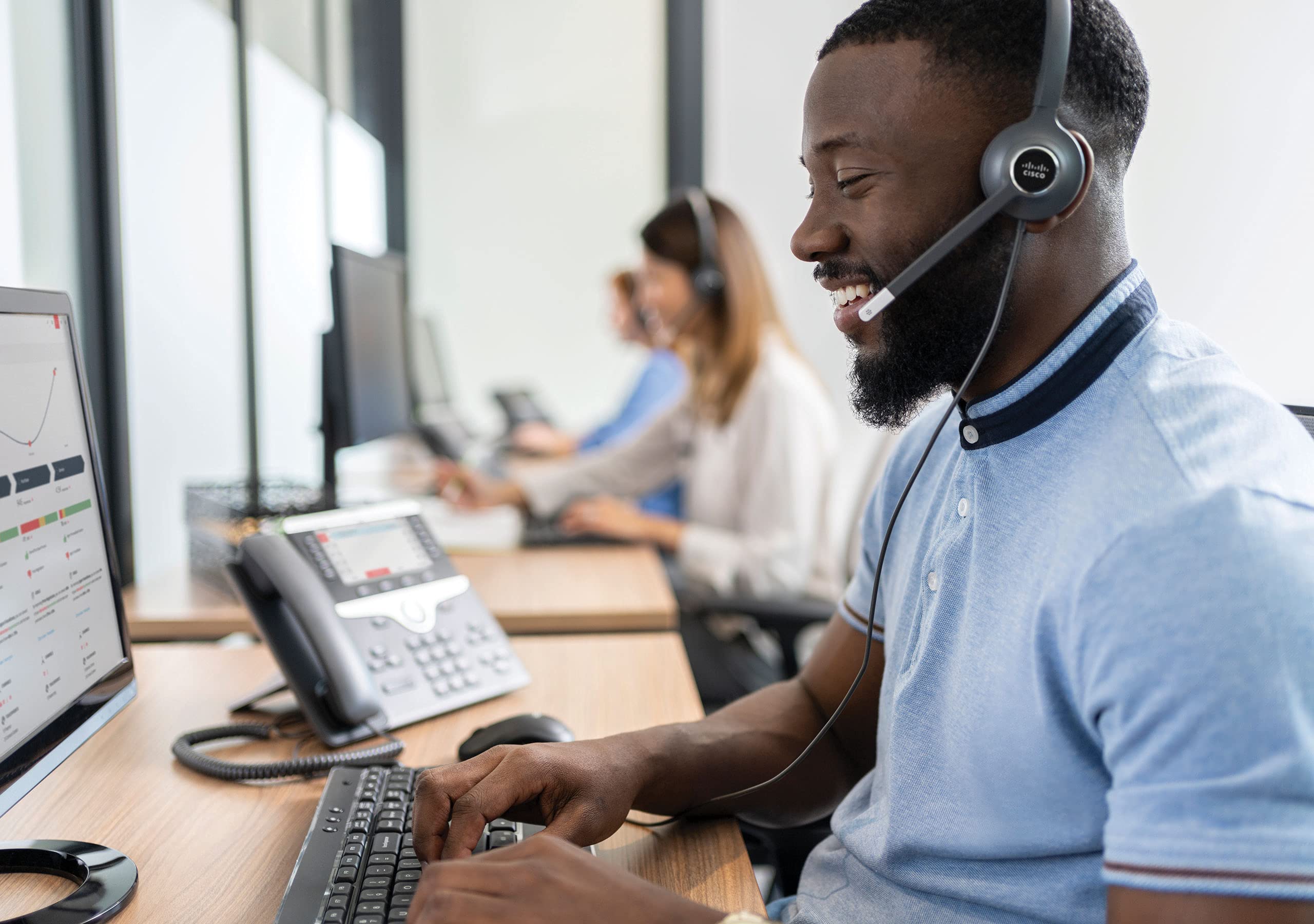 CISCO Headset 531, Wired Single On-Ear Quick Disconnect with USB-C Adapter, Charcoal, 2-Year Limited Liability Warranty (CP-HS-W-531-USBC)