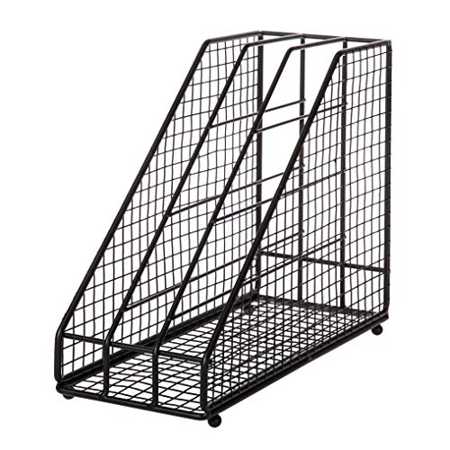 Home Zone Living Desk Document File Tray Organizer | Sort Workspace Office Supplies, Paper and Notebooks | Vertical Sorter (Black),File Sorter,3-Tier Vertical (Slim),CAD1048U