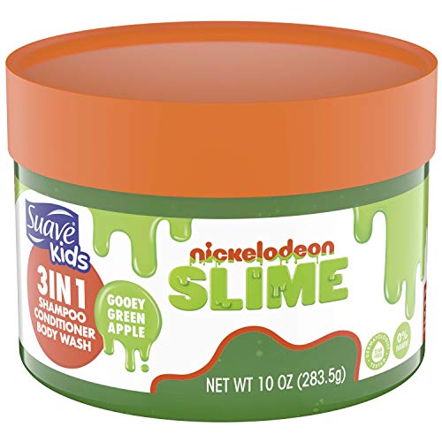 Suave Kids Shampoo, Conditioner, Body Wash 3 in 1 for Ease Gooey Green Apple Tear-Free 10 oz