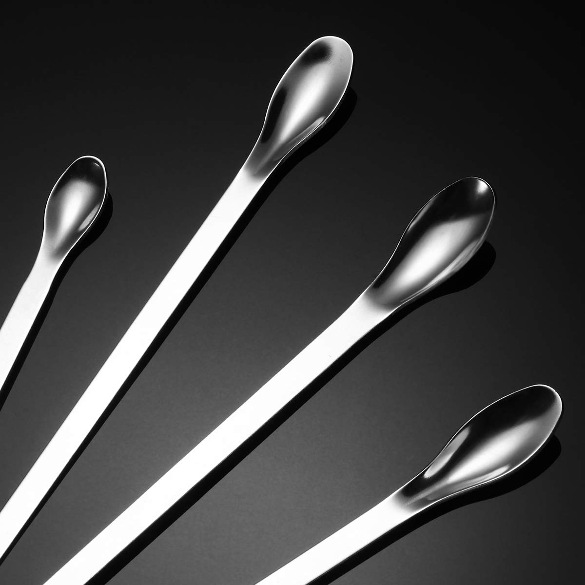 UKCOCO Lab Spatula,9 in 1 Stainless Steel Sampling Laboratory Scoops - Lab Mixing Spatulas,Length 16/18/20/22CM