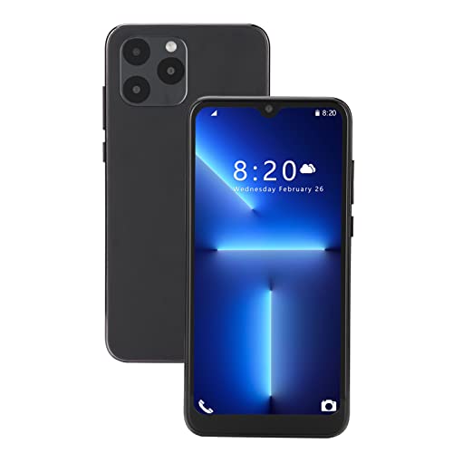 Bewinner I13pro Max Unlocked Smartphone, 6.1In HD Screen 4G 64G Dual SIM Card Mobile Phone 4G Net Unlocked Cellphone for Android 11 4000mAh Battery(Black)