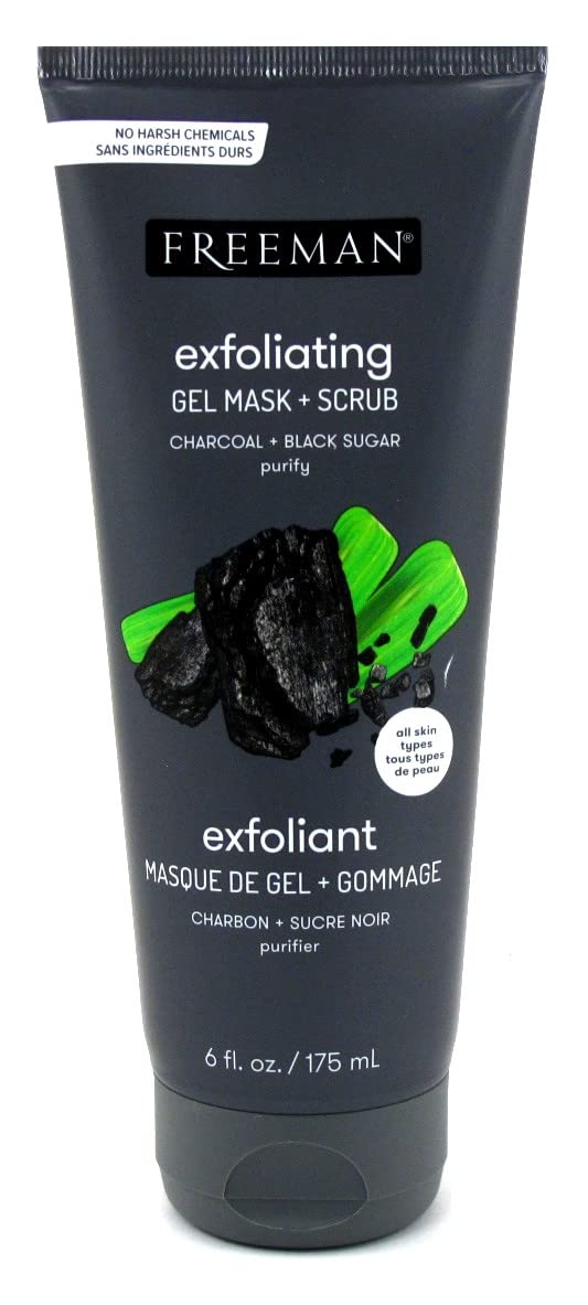 Freeman Facial Charcoal & Black Sugar Polish Mask, 3 Count (Pack of 1)