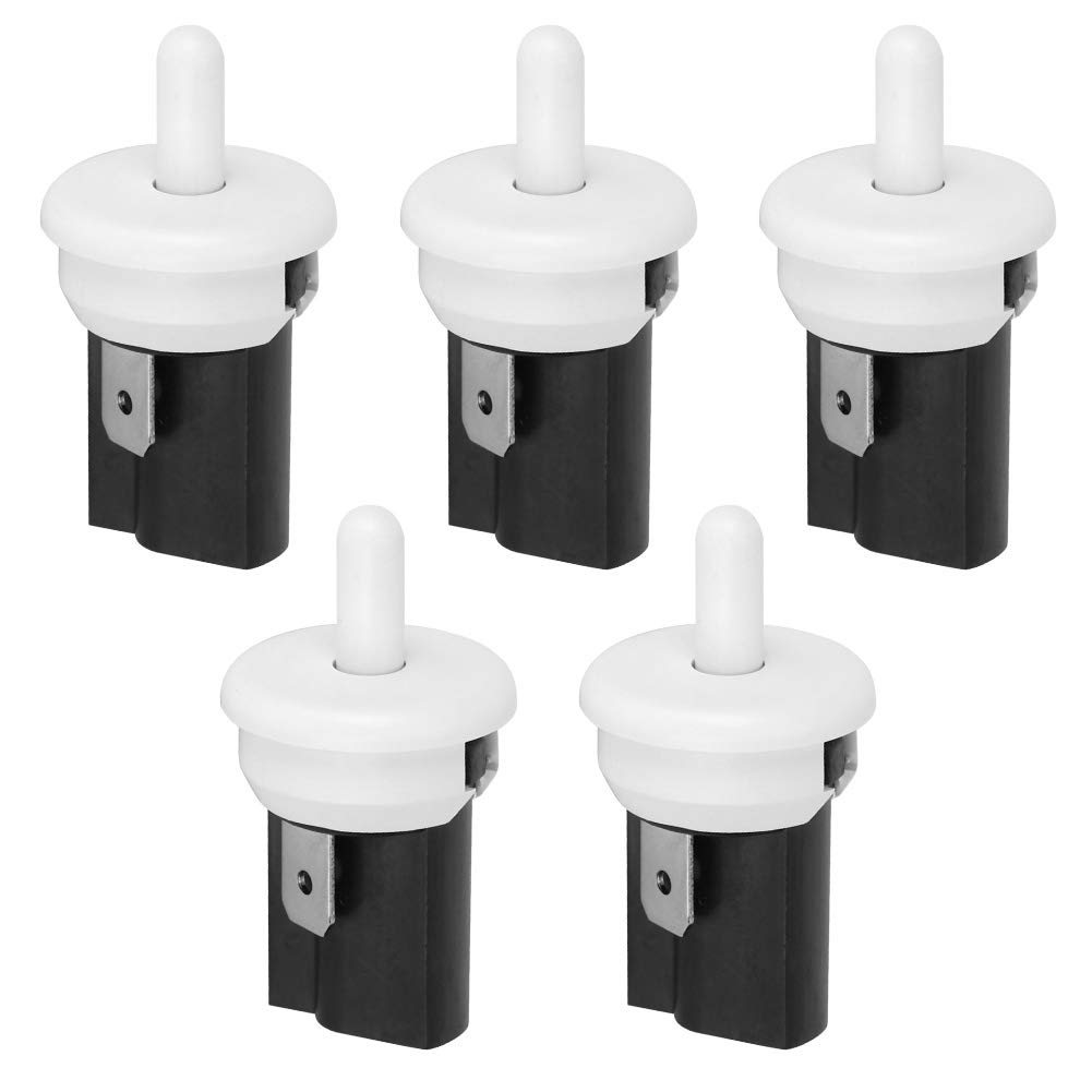 5Pcs Refrigerator Door Light Switch Momentary Open Normal Closed PBSâ35, 3A 250V AC Refrigerator Door Light Switch