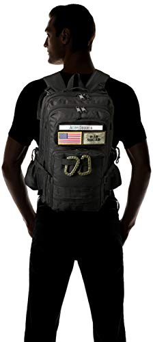 ActiveDoodie Dad Gear - Dad Diaper Bag for Men with Waterproof Changing Pad, Removable Dad Patches, Mens Diaper Bag, Black