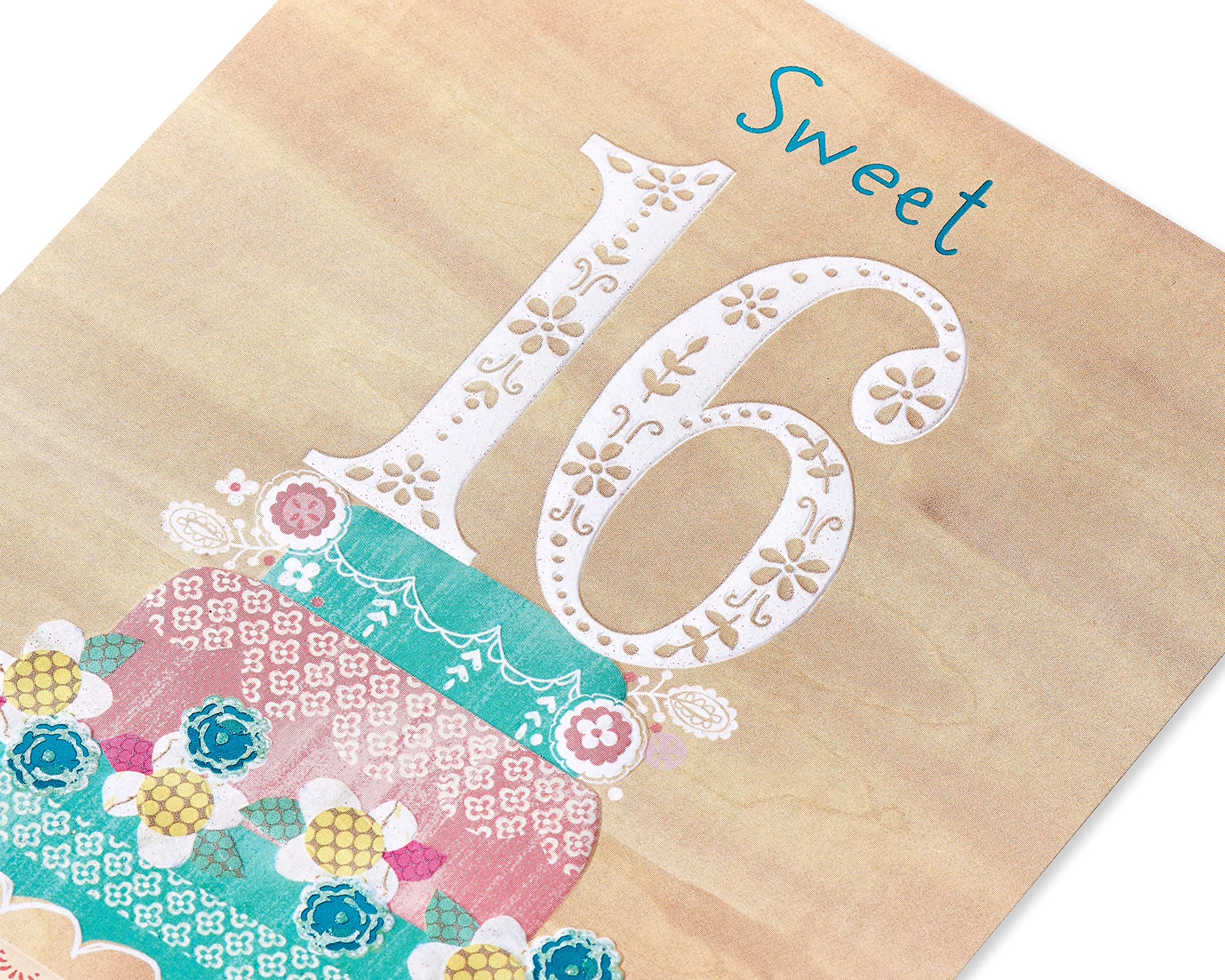 American Greetings 16th Birthday Card for Her (Sweet 16 Cake)