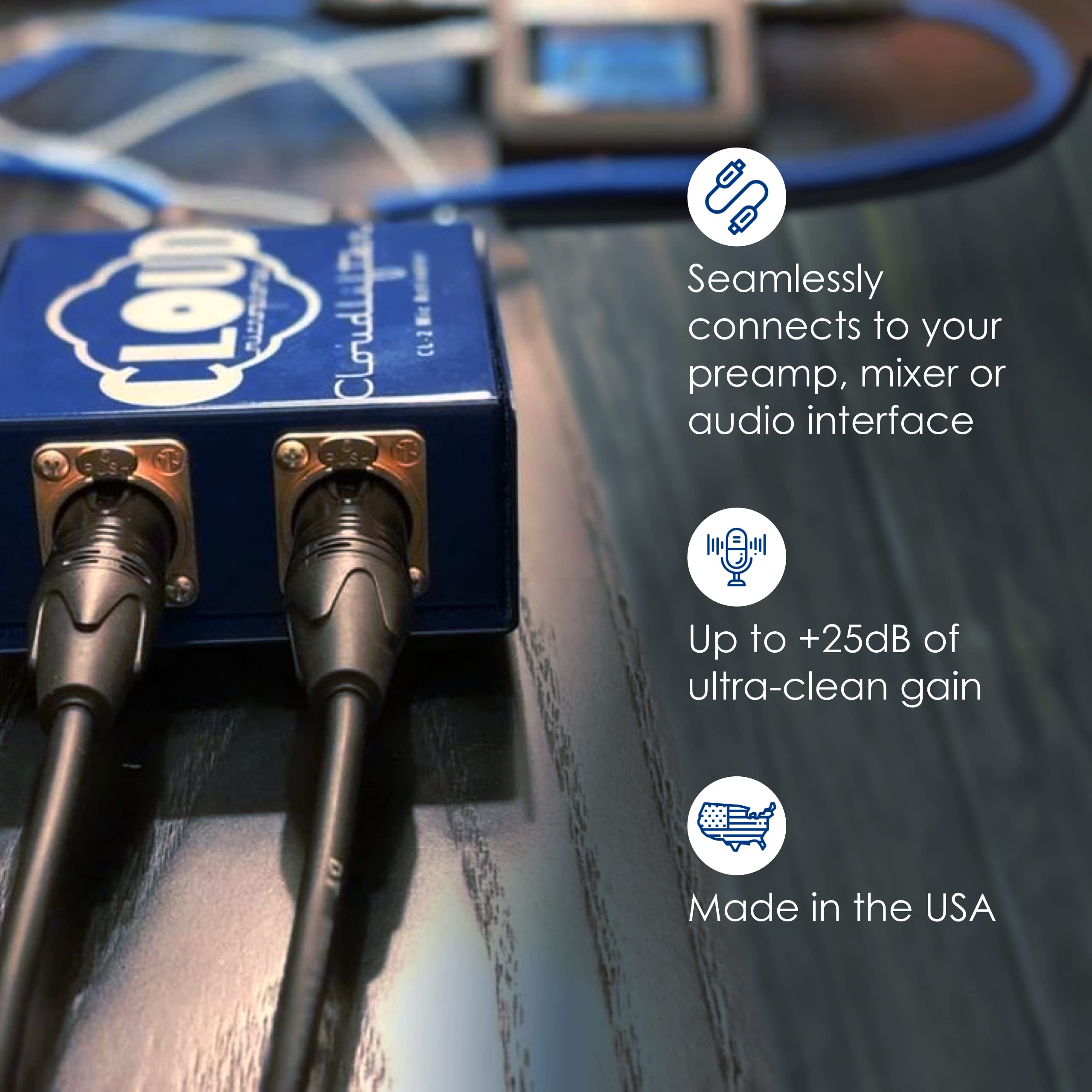 Cloud Microphones - Cloudlifter CL-2 Mic Activator - Ultra-Clean Microphone Preamp Gain - USA Made