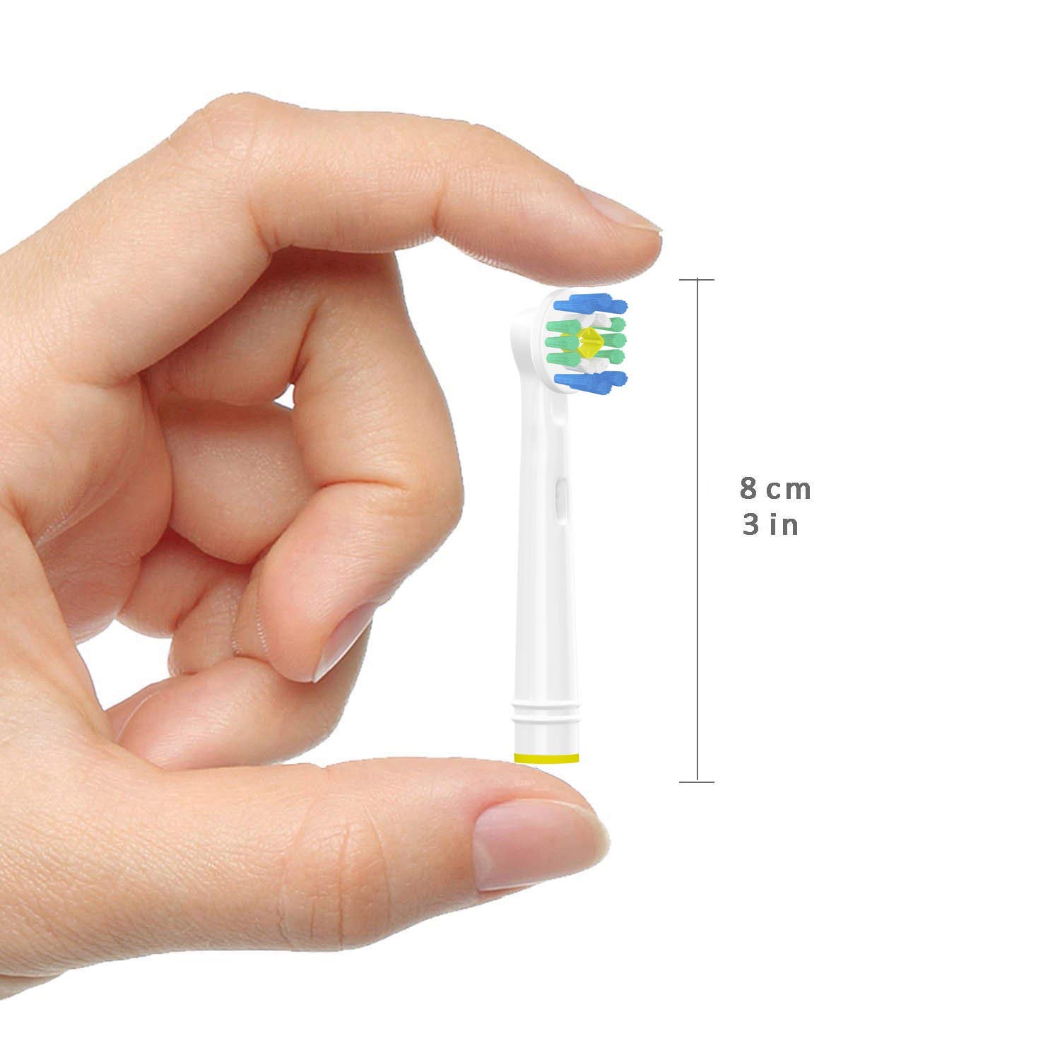 Replacement Brush Heads, Compatible with Braun 3D White Oral-B Electric Toothbrush - Pack of 4