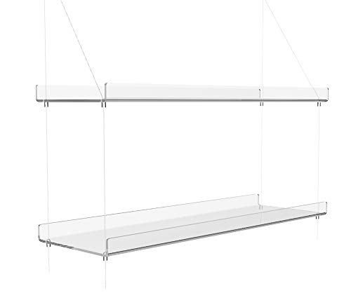 Mykunzite Hanging Window Plant Shelves (20"x6"x34", 2 Shelves)