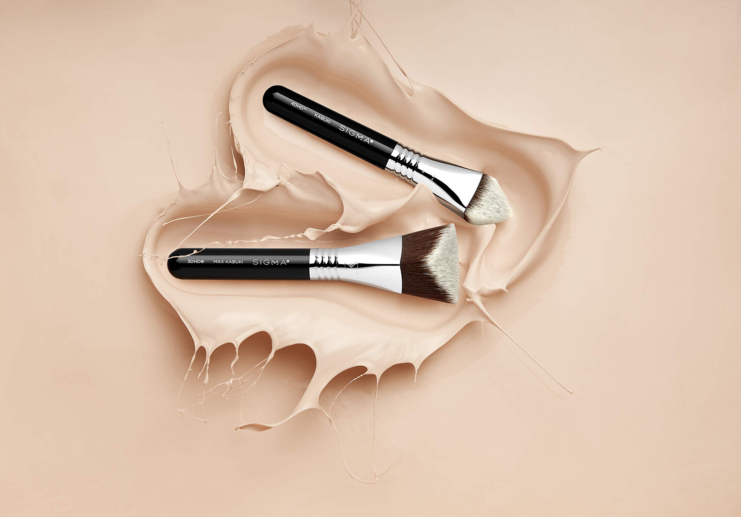 Sigma Beauty Professional 3DHD Max Kabuki Brush - Extra Large Angled Kabuki Makeup Brush with 3 Sides - Foundation Brush & Professional Grade Makeup Brush to Blend Liquid & Cream Products