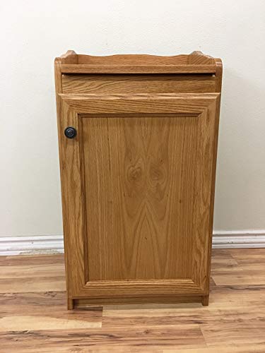 Trash Canister/Hamper in Oak (Light)