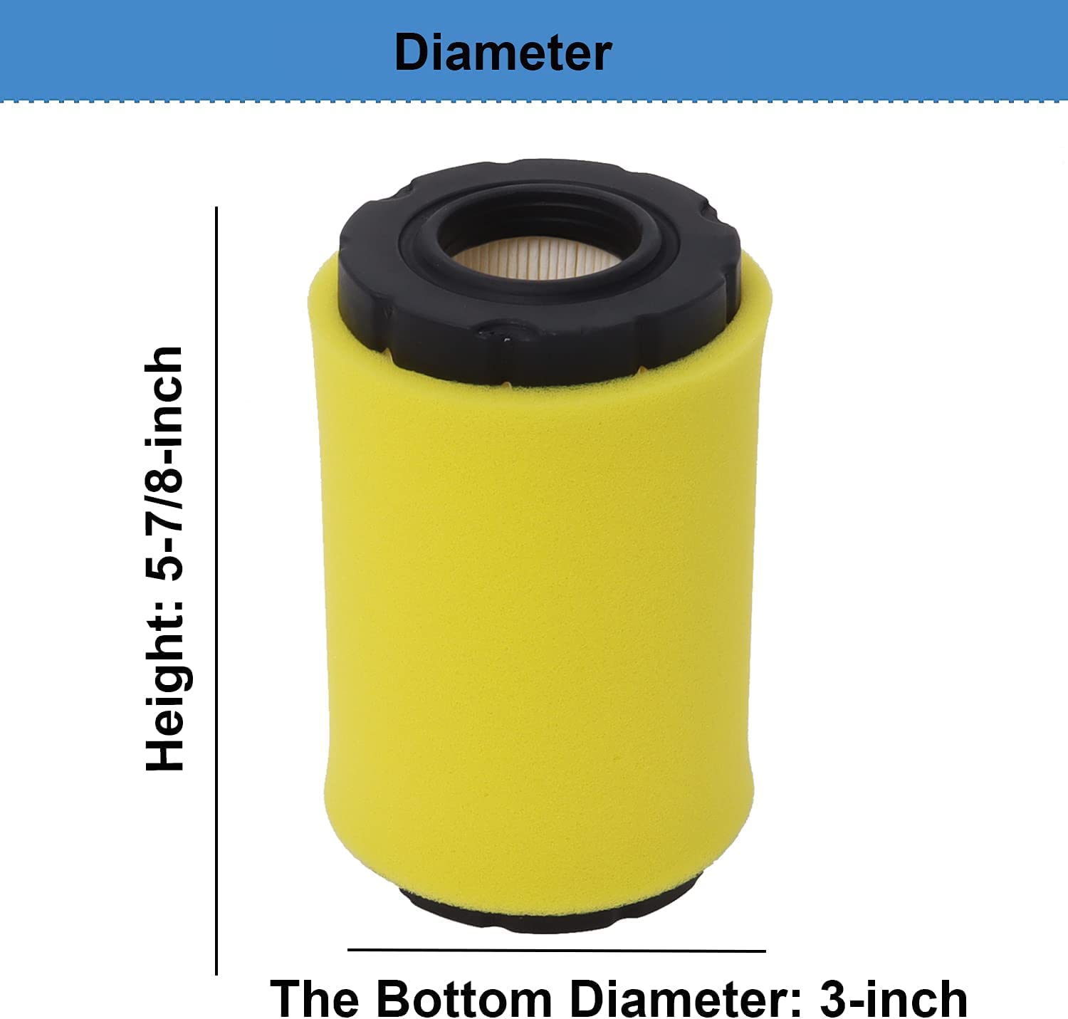 793569 Air Filter for Compatible with B-S GY21055 π ππ§πππ€ πππ«π’ππ¬ with Pre Filter 793685 MIU11511 12673 Lawn Mower Air Filter (Pack of 6)