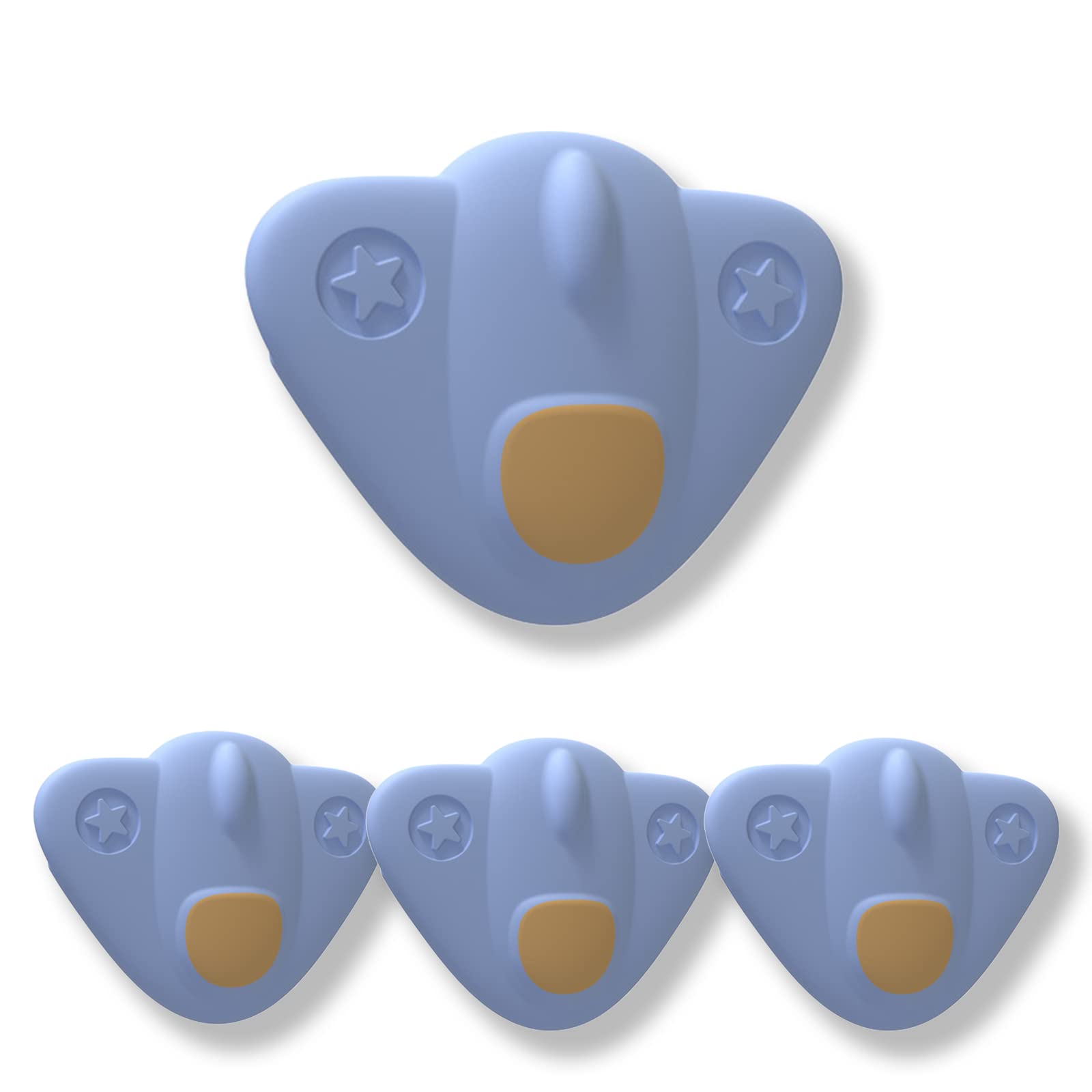 Amoretti Sonnet 8 Packs Corner Protector for Baby, Protectors Guards Furniture Corner Guard, Cute Silicone Cartoon Shape(White and Blue)
