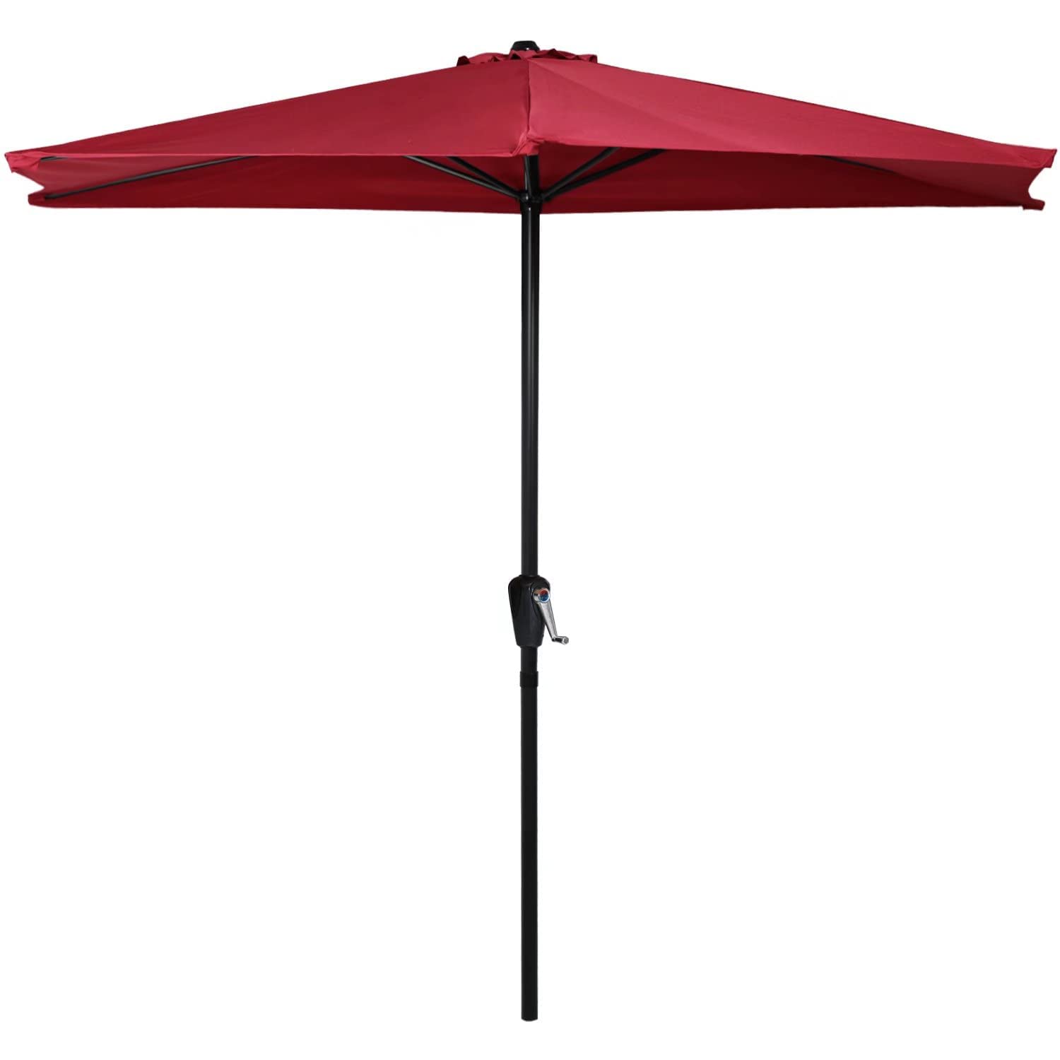 ABCCANOPY Patio Umbrella 11FT - Outdoor Half Umbrellas for Patio, Backyard, Garden, Deck (Burgundy)