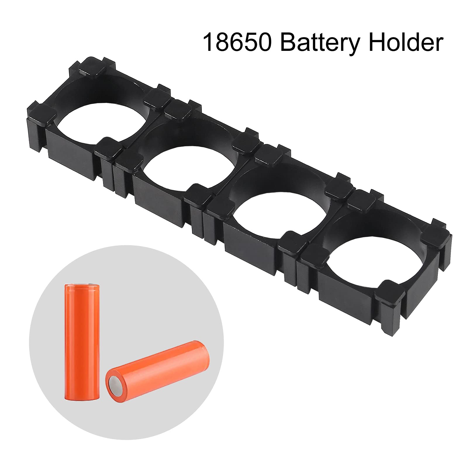 ALMOCN 200pcs 18650 Lithium Battery Holder, Plastic Battery Pack Bracket Cylindrical Cell Battery Stand Cell Spacer for DIY Fixed Battery