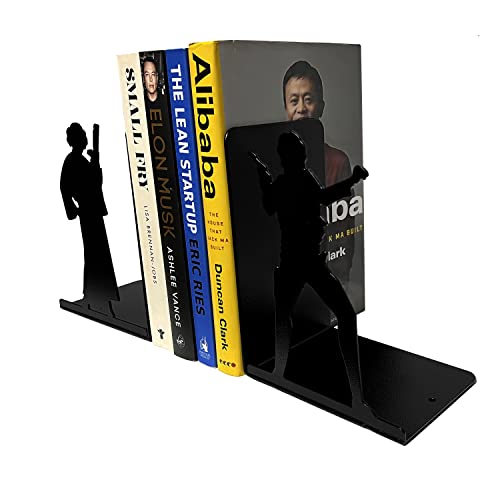 HeavenlyKraft Decorative Metal Bookends, Non Skid Book End, Superhero Bookends, Library Bookends, Bookends for Shelf, Book Stopper for Home/Office Decor/Shelves, 7 X 5.51 X 4 Inch Per Piece