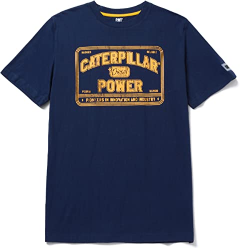 Caterpillar Men's Power Tee, Detroit Blue, Large