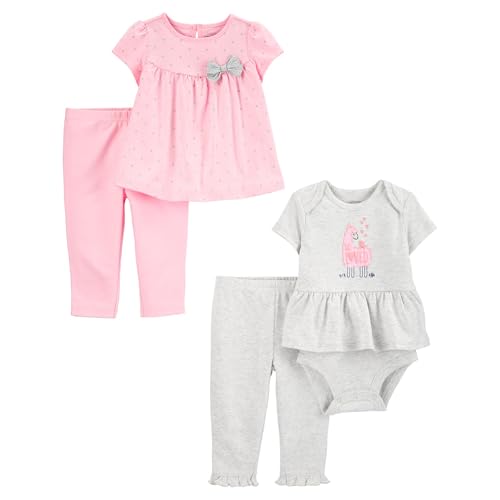 Simple Joys by Carter's Baby Girls' 4-Piece Bodysuit, Top, and Pant Set