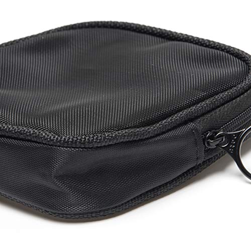 Patu Mesh Travel Toiletry Bag, Transparent Standing Pouch, Portable Shaving Washing Kits Organizer, Personal Care Trip Case, Pack of 2 (Size S), Black