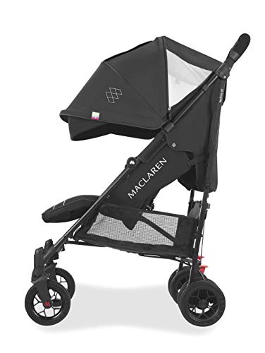 Maclaren Techno Arc Stroller- For newborns up to 55lb with extendable UPF 50+/waterproof hood, multi-position seat and 4-wheel suspension. Compatible with carry cot. Accessories in the box