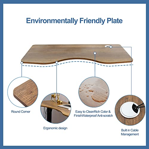 Azure Sky One-Piece Wooden Table Top 48in, Universal Ergonomic Wood Desk Board,Home and Office Desk, DIY PC Work Station( Table Top only)